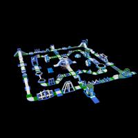 China 53x59 Meter Water Park Equipment Floating Inflatable Water Park Aqua Park Floating On Water for sale