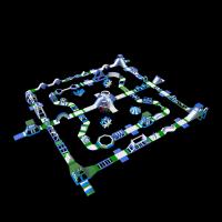 China 53x59 Meter Water Park Equipment Floating Inflatable Water Park Aqua Park Floating On Water for sale