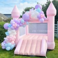 China Party Pink Bounce Castles Jump Play House Bouncy Inflatable Bounce House for sale