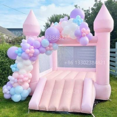 China Party Pink Bounce Castles Jump Play House Bouncy Inflatable Bounce House for sale