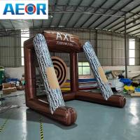 China Inflatable Axe Throwing Games Inflatable Target Dart Board with 1 Air Blower and 4 Axes for Sport Events for sale