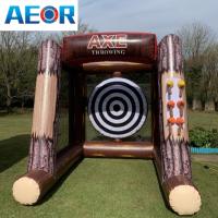 China Inflatable Axe Throwing Games Inflatable Target Dart Board with 1 Air Blower and 4 Axes for Sport Events for sale