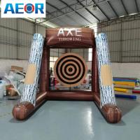 China Inflatable Axe Throwing Games Inflatable Target Dart Board with 1 Air Blower and 4 Axes for Sport Events for sale
