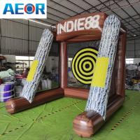China Inflatable Axe Throwing Games Inflatable Target Dart Board with 1 Air Blower and 4 Axes for Sport Events for sale