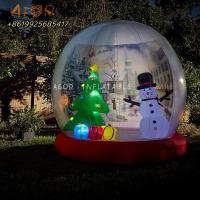 China Popular sale 3/4/5m Attractive Christmas Inflatable Giant Snowglobe Snow Globe Blow Up Giant Inflatable Snow Globes for sale