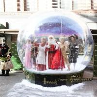 China Popular sale 3/4/5m Attractive Christmas Inflatable Giant Snowglobe Snow Globe Blow Up Giant Inflatable Snow Globes for sale