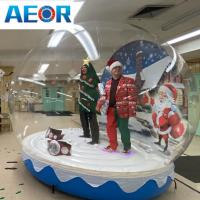 China Inflatable Snow Globe Custom Glitter Snow Globes Christmas Snowman Santa Water Globe Kit for sale