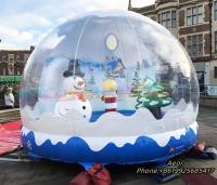 China Inflatable Snow Globe Custom Glitter Snow Globes Christmas Snowman Santa Water Globe Kit for sale