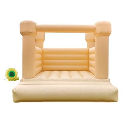 China Inflatable Bouncy Castle White Bounce House For Wedding Jumping Castle for sale