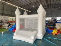 China Moonwalk Commercial Inflatable White Bounce House Jumping Bouncy Castle Small Slide for sale