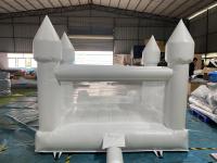 China Moonwalk Commercial Inflatable White Bounce House Jumping Bouncy Castle Small Slide for sale