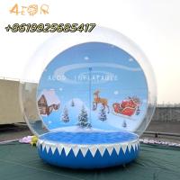 China Customize Giant Christmas Inflatable Human Size Snow Globe Photo Booth For Party for sale