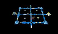 China 74X66 Meter Aqua Park For Waterfront Inflatable Water Park Island With Slide Climbing Obstacles for sale