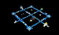 China 74X66 Meter Aqua Park For Waterfront Inflatable Water Park Island With Slide Climbing Obstacles for sale