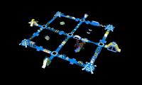 China 74X66 Meter Aqua Park For Waterfront Inflatable Water Park Island With Slide Climbing Obstacles for sale