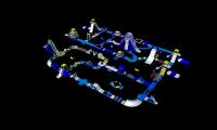 China 75X55Meter  Inflatable Water Park With Big Pool Slide Land Inflatable Aqua Park Fun Amusement Park for sale