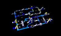China 75X55Meter  Inflatable Water Park With Big Pool Slide Land Inflatable Aqua Park Fun Amusement Park for sale