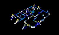 China 75X55Meter  Inflatable Water Park With Big Pool Slide Land Inflatable Aqua Park Fun Amusement Park for sale