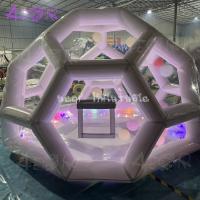 China Inflatable Airtight Bubble House Hexagonal Luxury Transparent Dome Tent Inflatable Football House for sale