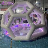 China Inflatable Airtight Bubble House Hexagonal Luxury Transparent Dome Tent Inflatable Football House for sale
