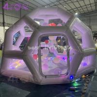 China Inflatable Airtight Bubble House Hexagonal Luxury Transparent Dome Tent Inflatable Football House for sale