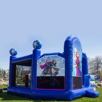 China Inflatable Frozen Bouncy Castle Frozen Castle Bounce House For Party Rentals for sale
