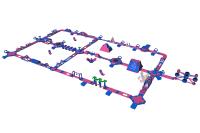 China 100X56Meter Amusement aqua park movable Easy set up commercial Floating Toys Inflatable Water Park for sale