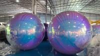 China Outdoor Pvc Hanging Inflatable Mirror Balloon Giant Inflatable Silver Mirror Ball Decoration for sale