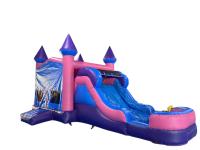 China Kids Moon Inflatable Bouncy Castle Jumping Bouncer Slide Combo For Playground Party for sale