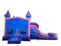 China Kids Moon Inflatable Bouncy Castle Jumping Bouncer Slide Combo For Playground Party for sale