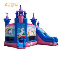 China Commercial Unicorn Inflatable Bounce Combo Slide Bouncy Castle For Sale for sale