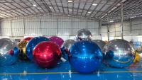 China Fashion Decoration PVC disco Inflatable balloon Disco party wedding gold silver Floating Sphere Inflatable Mirror Ball for sale