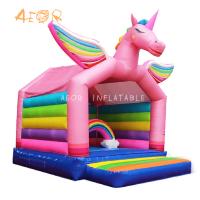 China Unicorn Inflatable Castle Bouncer With Slide For Birthday Party Inflatable Moonwalk for sale