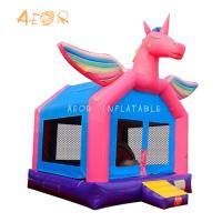 China Unicorn Inflatable Castle Bouncer With Slide For Birthday Party Inflatable Moonwalk for sale