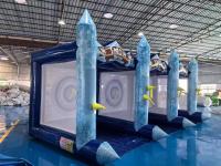 China Inflatable Axe Throwing Game Inflatable Ball Toss Target Dart Board Game Velcro axes for sale