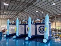 China Inflatable Axe Throwing Game Inflatable Ball Toss Target Dart Board Game Velcro axes for sale