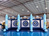 China Inflatable Axe Throwing Game Inflatable Ball Toss Target Dart Board Game Velcro axes for sale