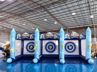 China Inflatable Axe Throwing Game Inflatable Ball Toss Target Dart Board Game Velcro axes for sale