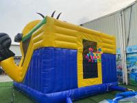 China 5x5m Inflatable Castle Bouncy Slide Jump Bounce House For Kids And Adults for sale