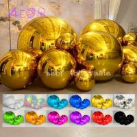 China Inflatable Mirror Balls Sphere PVC Large Reflective Mirror Balloon Big Shiny Ball For Disco Christmas Wedding Party for sale