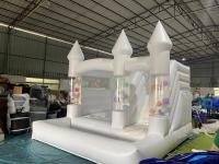 China Jumping Castle Inflatable Bounce House White Bouncy Castle With Slide for Outdoor Kids for sale