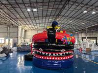 China 6.7x3.7m Custom PVC Outdoor Inflatable Fun City Cartoon Theme Bouncer Jumping Bouncy Castle With Dry Slide for sale