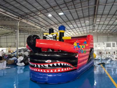 China 6.7x3.7m Custom PVC Outdoor Inflatable Fun City Cartoon Theme Bouncer Jumping Bouncy Castle With Dry Slide for sale