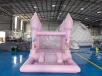 China Commercial White Inflatable Castle  With Ball Pit Water Slide For Entertainment for sale