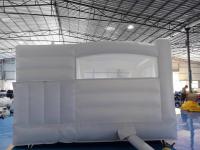 China OEM Inflatable PVC Kids Bouncy Castle 13FT White Bounce House For Weddings & Birthdays With Blower-Factory Price for sale