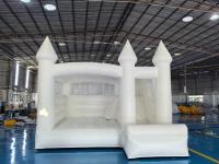 China OEM Inflatable PVC Kids Bouncy Castle 13FT White Bounce House For Weddings & Birthdays With Blower-Factory Price for sale