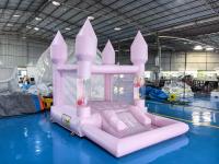 China Commercial White Inflatable Castle  With Ball Pit Water Slide For Entertainment for sale