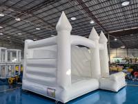 China OEM Inflatable PVC Kids Bouncy Castle 13FT White Bounce House For Weddings & Birthdays With Blower-Factory Price for sale