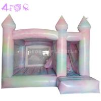 China Party Tie Dye Color Inflatable Bounce House Slide Tie Dye Bouncy Castle for sale