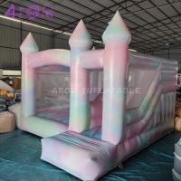 China Party Tie Dye Color Inflatable Bounce House Slide Tie Dye Bouncy Castle for sale